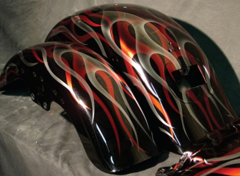 Harley red & ghost duo flame – Paintsupremacy